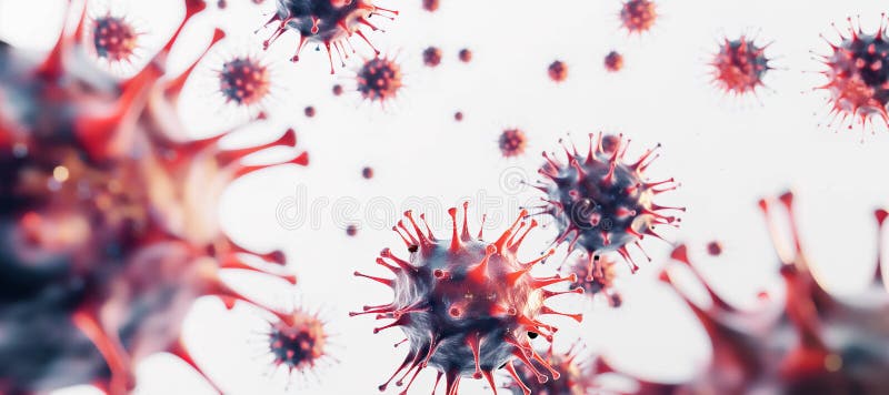 Bacteria Virus Background, Disease, Cell, Molecule Stock Illustration ...