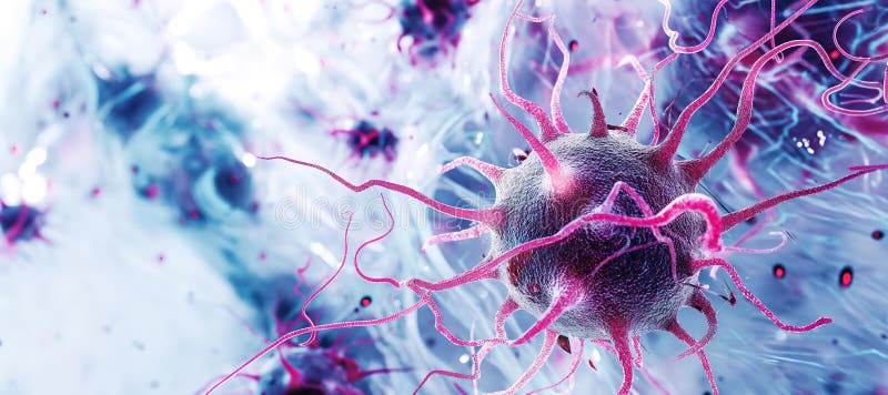 Bacteria Virus Background, Disease, Cell, Molecule Stock Illustration ...