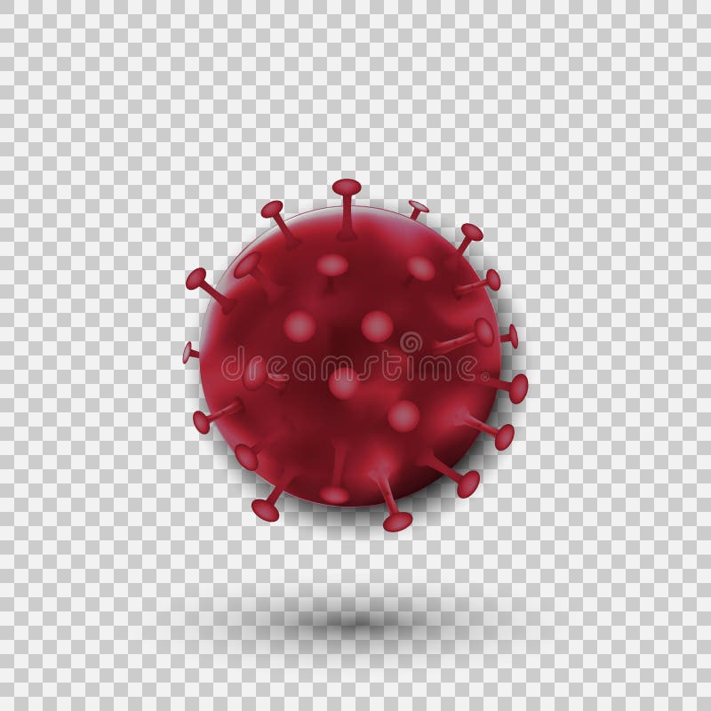 Bacteria Virus Cell Isolated on Transparent Background. Vector ...