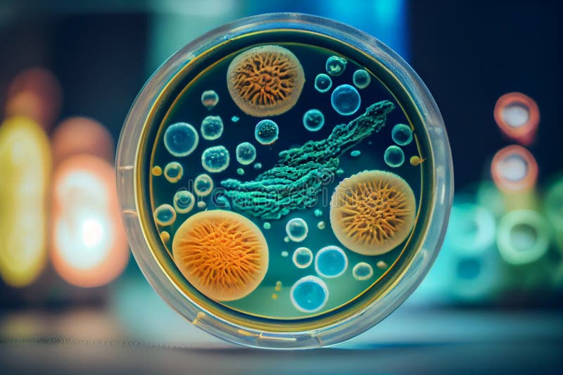 Bacteria and Virus Cells in Scientific Laboratory.generative Ai Stock ...