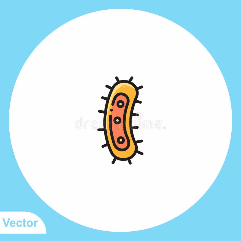 Bacteria and Virus Flat Vector Icon Sign Symbol Stock Illustration ...