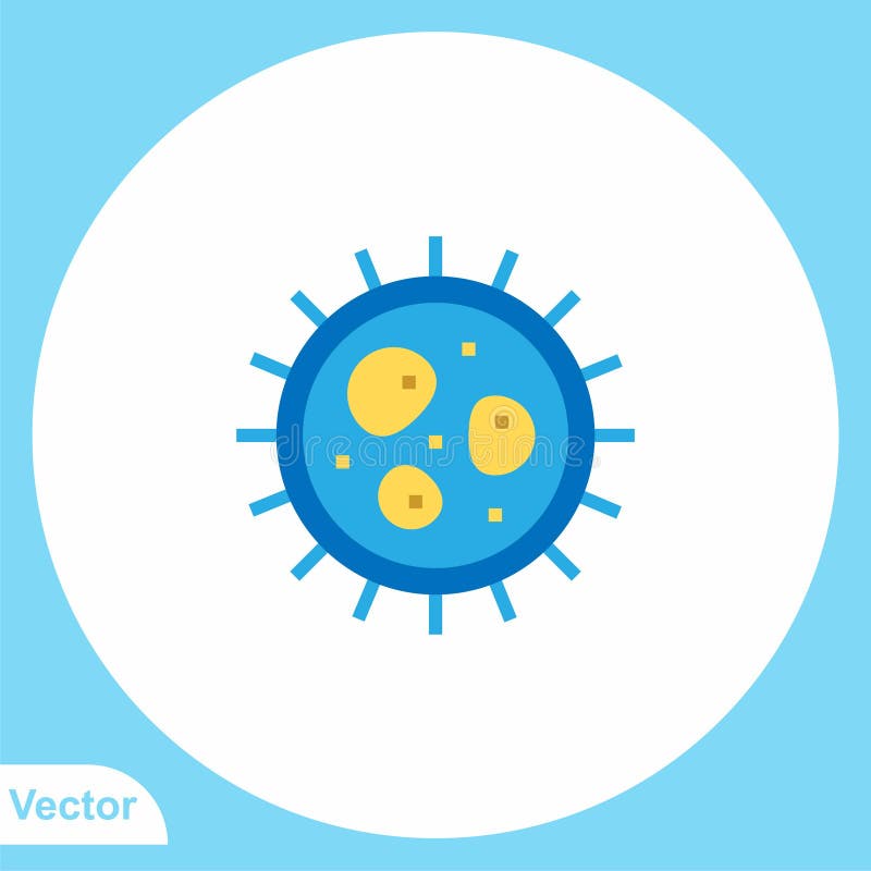 Bacteria and Virus Flat Vector Icon Sign Symbol Stock Illustration ...