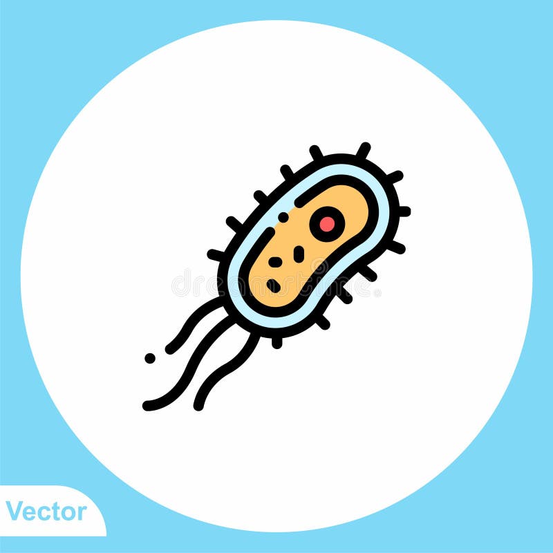 Bacteria and Virus Flat Vector Icon Sign Symbol Stock Illustration ...