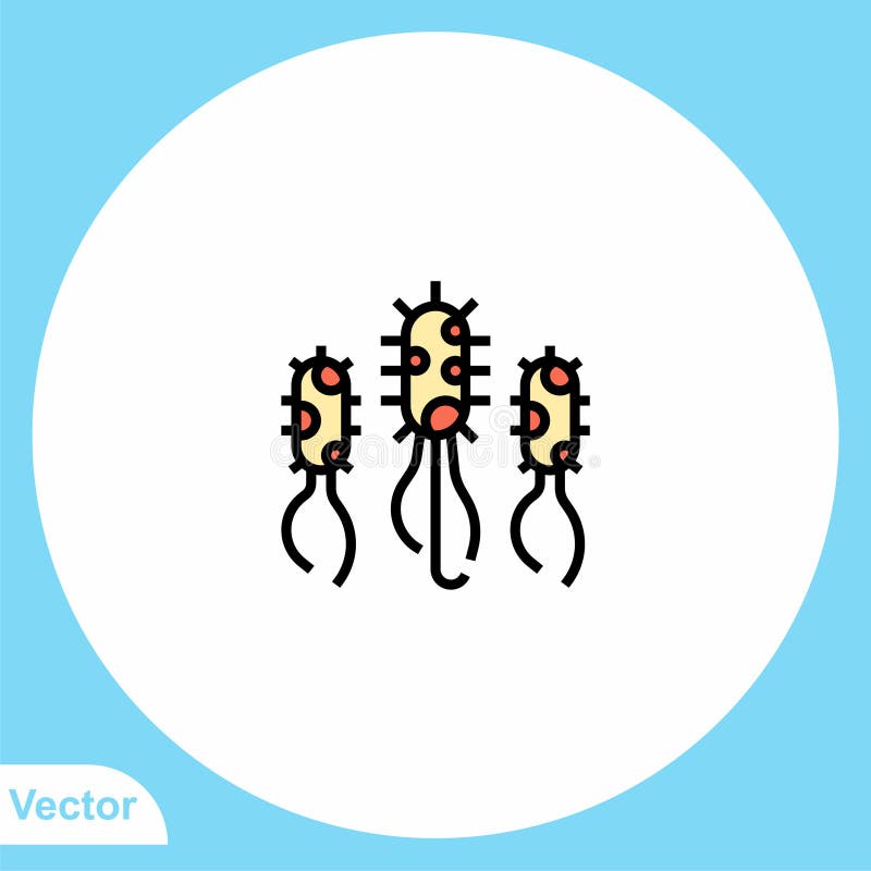 Bacteria and Virus Flat Vector Icon Sign Symbol Stock Vector ...