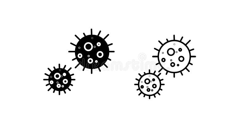 Bacteria, Virus, Germs Icon Set in Thin Line Style. Simple Set of ...