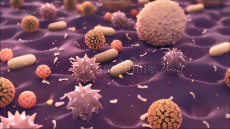 Bacteria and Virus in the Immune System Stock Illustration ...