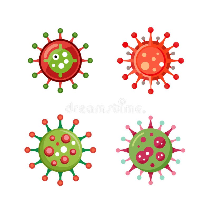 Bacteria, Virus Vector Art Illustration Bundle Stock Vector ...