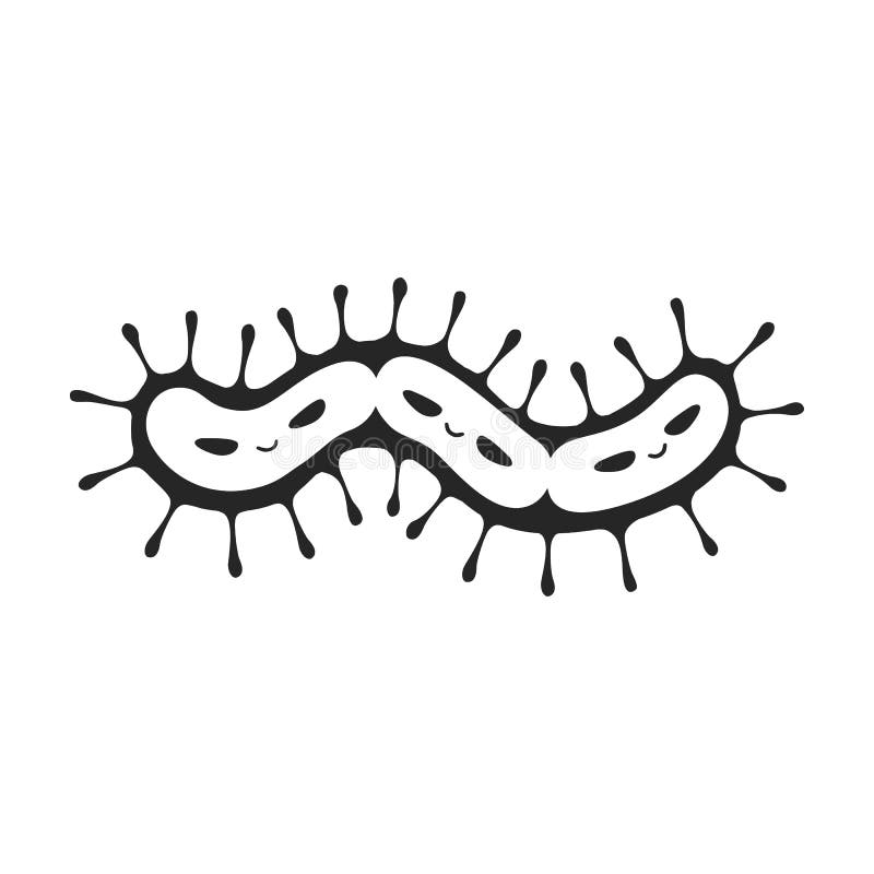 Bacteria of Virus Vector Icon.Black,simple Vector Icon Isolated on ...