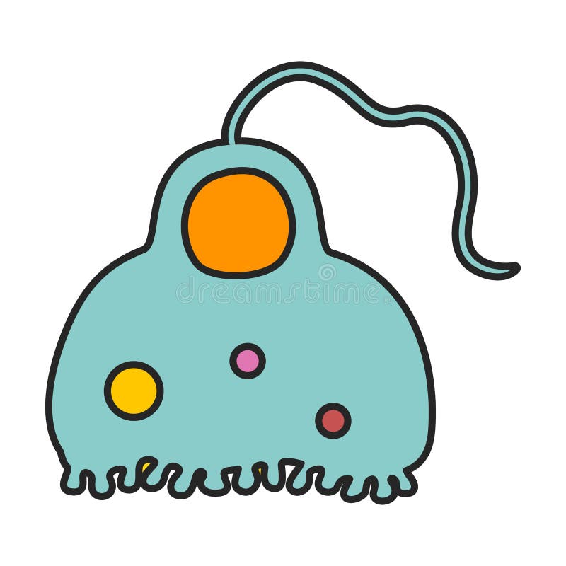 Bacteria of Virus Vector Icon.Color Vector Icon Isolated on White ...