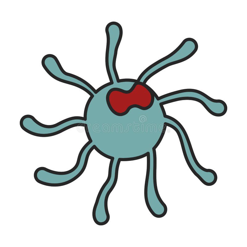 Bacteria of Virus Vector Icon.Color Vector Icon Isolated on White ...