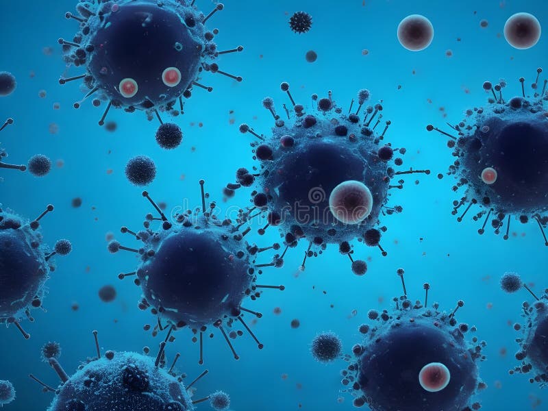 Virus Symtoms and Bacteria in Body Created with Generative AI Stock ...