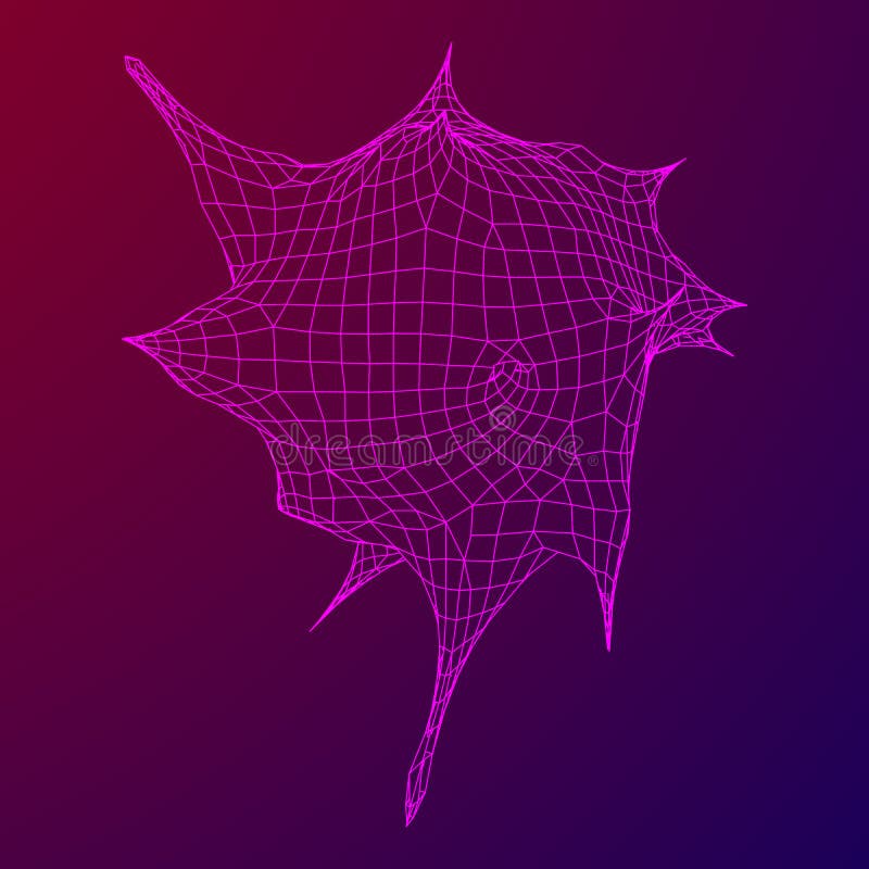 Bacteria Virus Wireframe Mesh Stock Vector - Illustration of germ ...