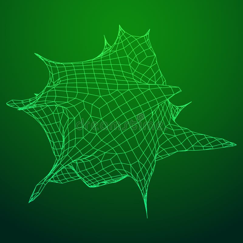 Bacteria Virus Wireframe Mesh Stock Vector - Illustration of biology ...