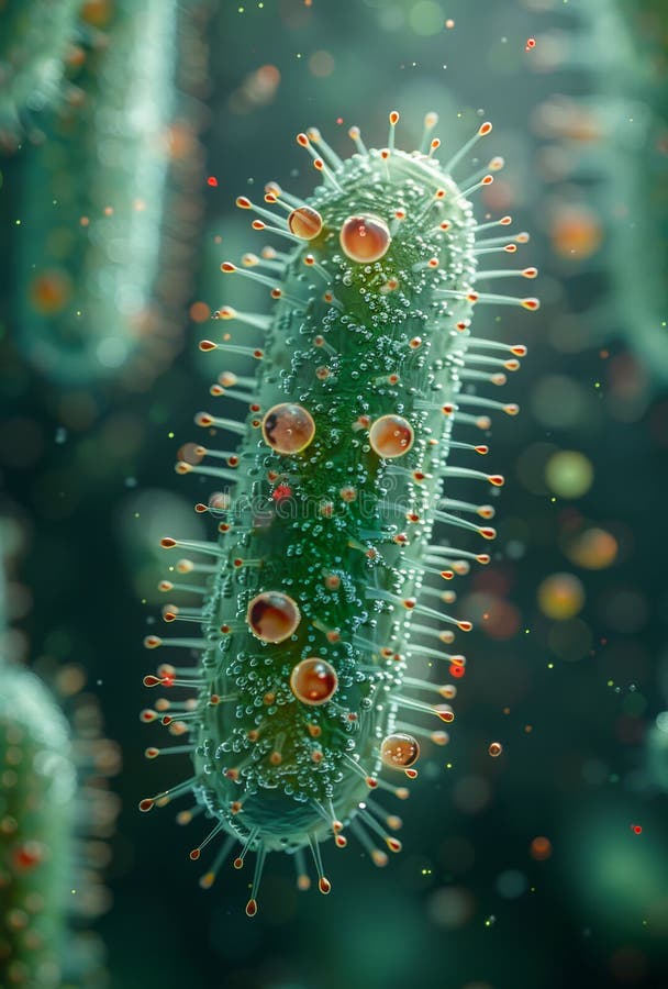 Bacteria and Viruses Medical Backgrounds. 3d Illustration of Bacteria ...