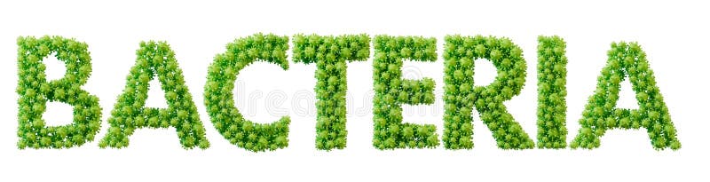 Bacteria Word Made from Green Bacteria Cell Molecule Font. Health and ... Bacteria Word Made from Green Bacteria Cell Molecule Font. Health and ...