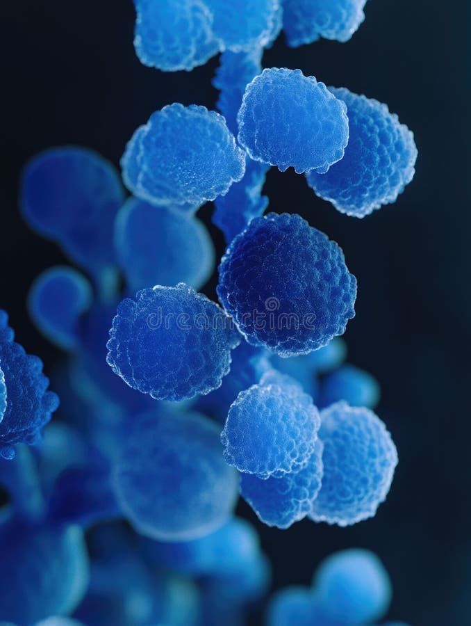 Bacterial Blue Biofilm stock image. Image of pathogens - 371846079