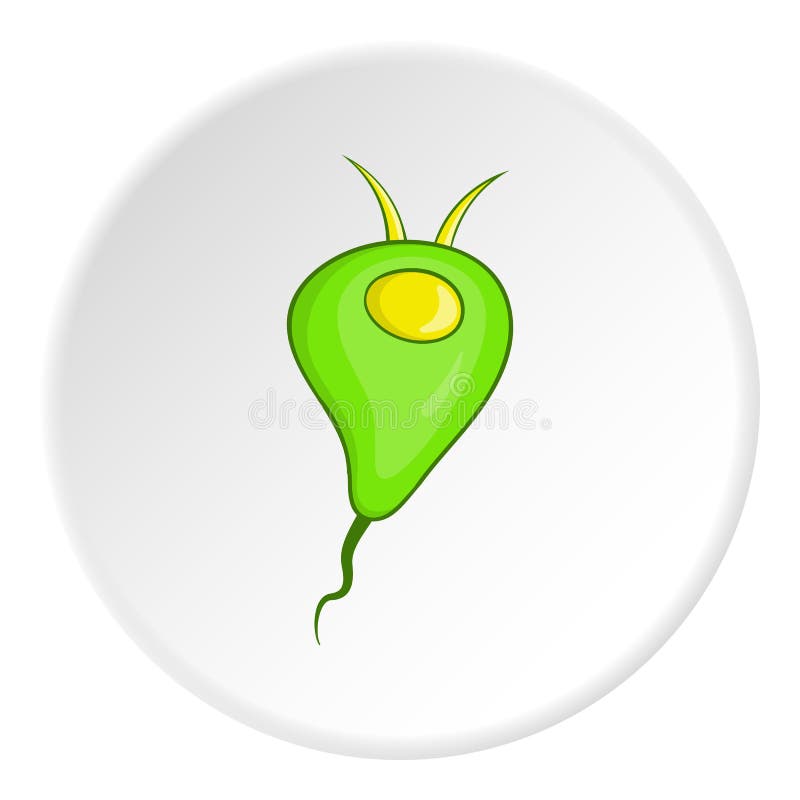 Bacterial Cell Icon, Cartoon Style Stock Vector - Illustration of ...
