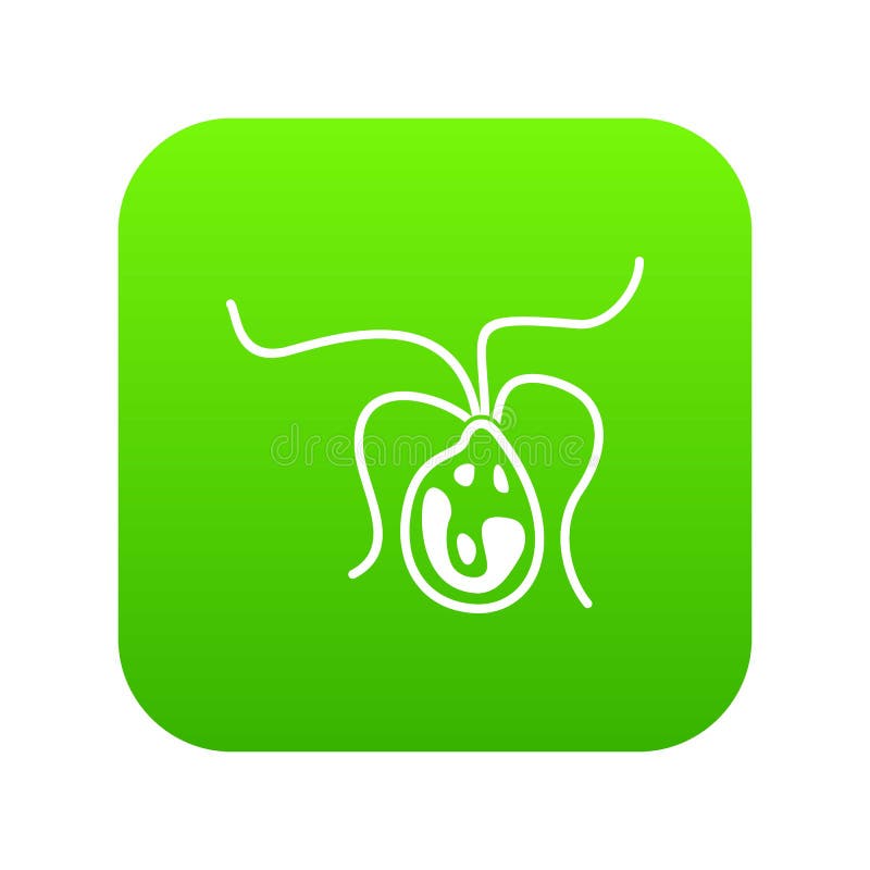 Bacterial Cell Icon Digital Green Stock Vector - Illustration of ...