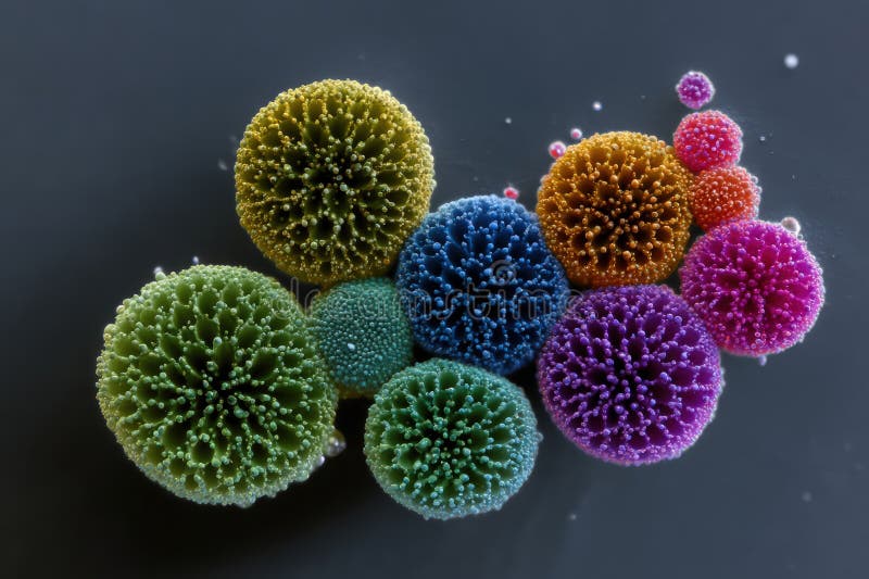 Bacterial Colonies Exhibiting Vibrant Colors and Intricate Structures ...