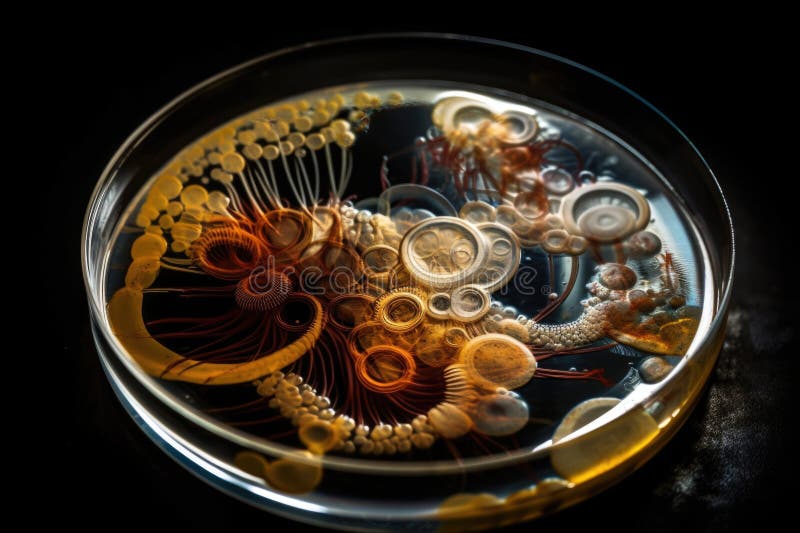 Growth Bacteria Colonies Petri Dish Stock Illustrations – 59 Growth ...