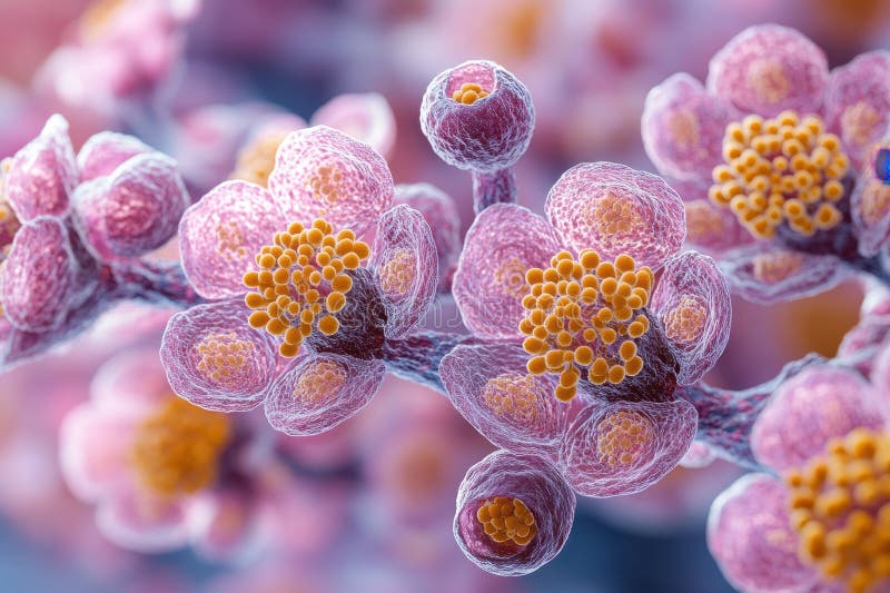 Bacterial Colonies Under Microscope Featuring Organic Patterns ...