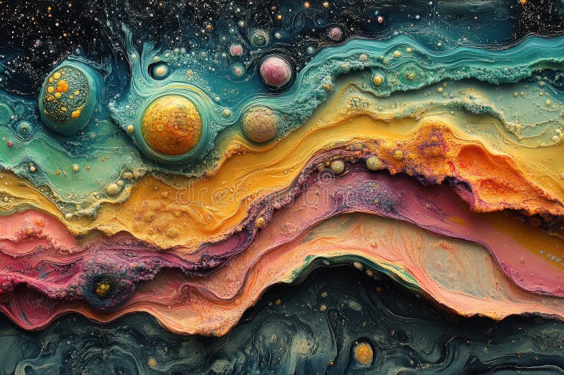 Bacterial Colonies Under a Microscope, Featuring Organic Patterns ...