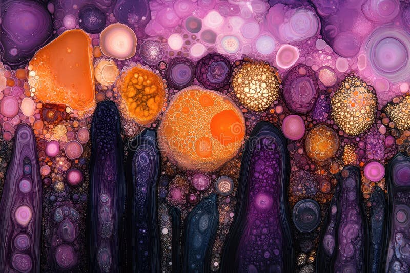 Bacterial Colonies Under a Microscope, Featuring Organic Patterns ...