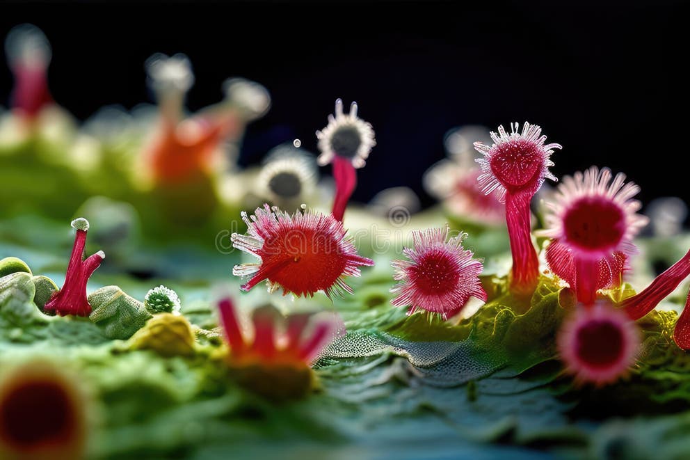 Bacterial Colony Under Microscope Stock Photo - Image of microscopic ...