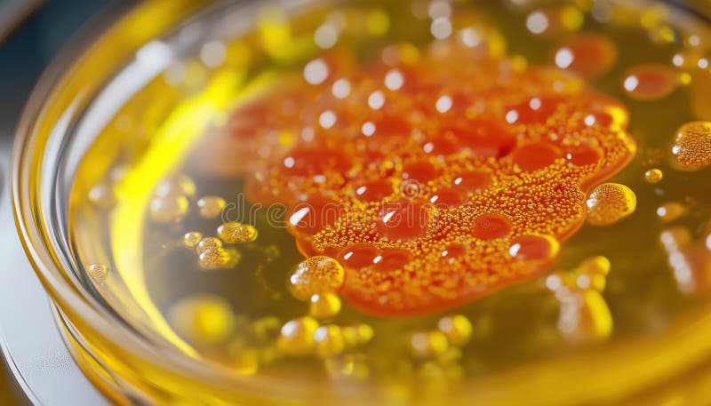 Bacterial Cultures Developing on an Agar Plate in a Scientific ...