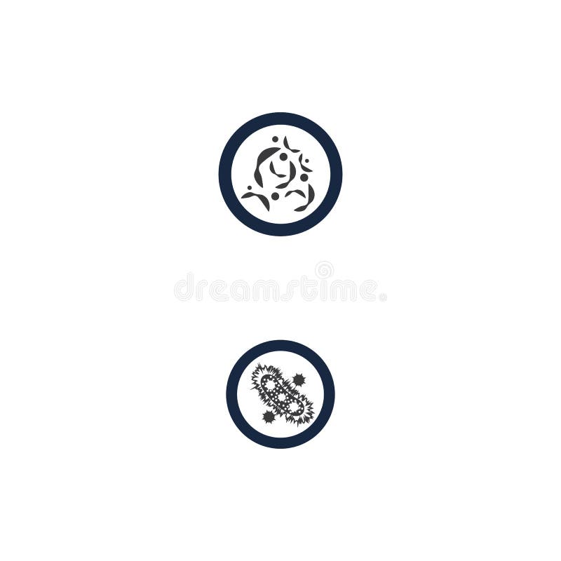 Bacterial Logo Template Vector Symbol Stock Vector - Illustration of ...