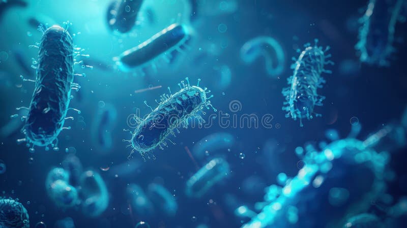 The Bacterial Microscopic View. AI Generated Stock Photo - Image of ...