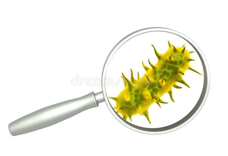 Bacterias De La Lupa Y El Patógeno Stock de ilustración - Ilustración ...