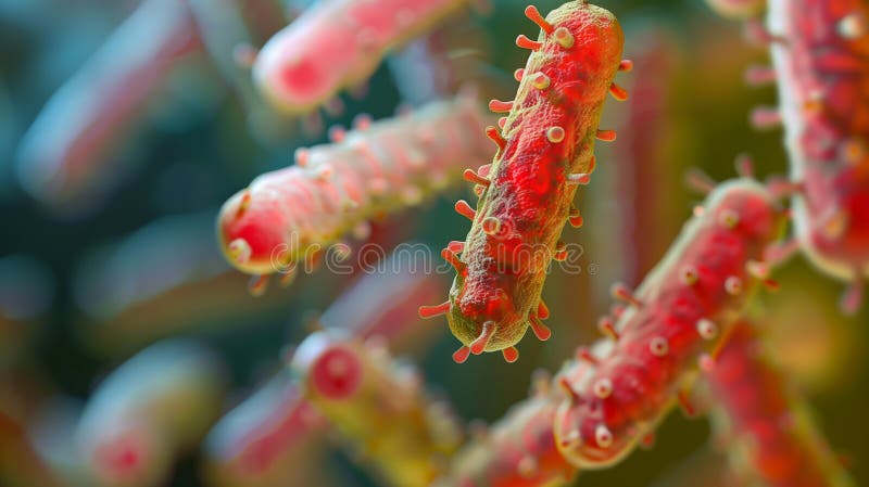 Bacterias Del Virus Del Coco Bajo Un Microscopio Stock de ilustración ...