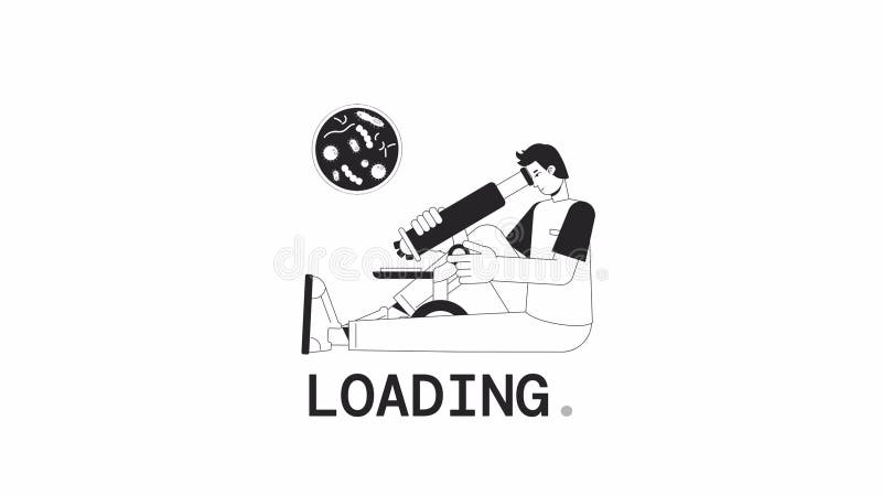 Bacterias Study Bw Loader Animation Stock Video - Video of medical ...