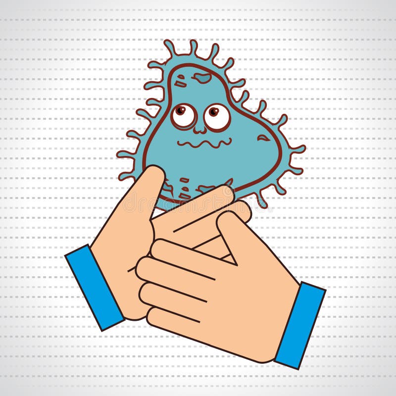 Concept Of Bacteriological Infection In The Body. Creature Bacteria ...