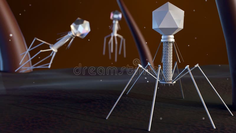 Bacteriophage Also Known Informally As Phage Stock Illustration ...