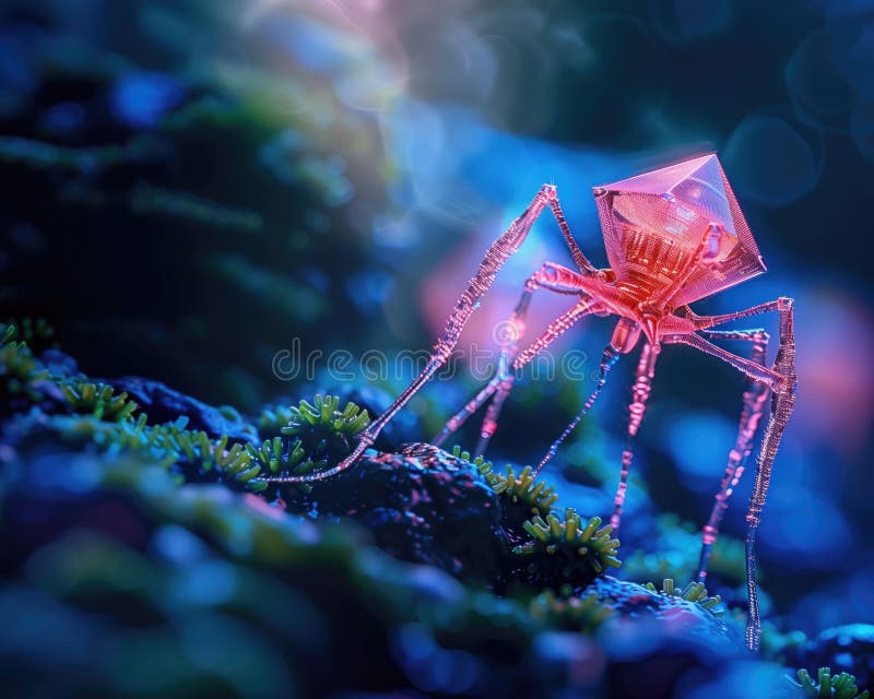 Bacteriophage T2, a Myovirus, Infects Bacteria, Injecting Its DNA ...