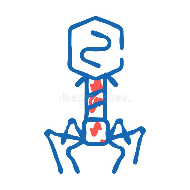 Bacteriophage Virus Icon Doodle Illustration Stock Illustration ...
