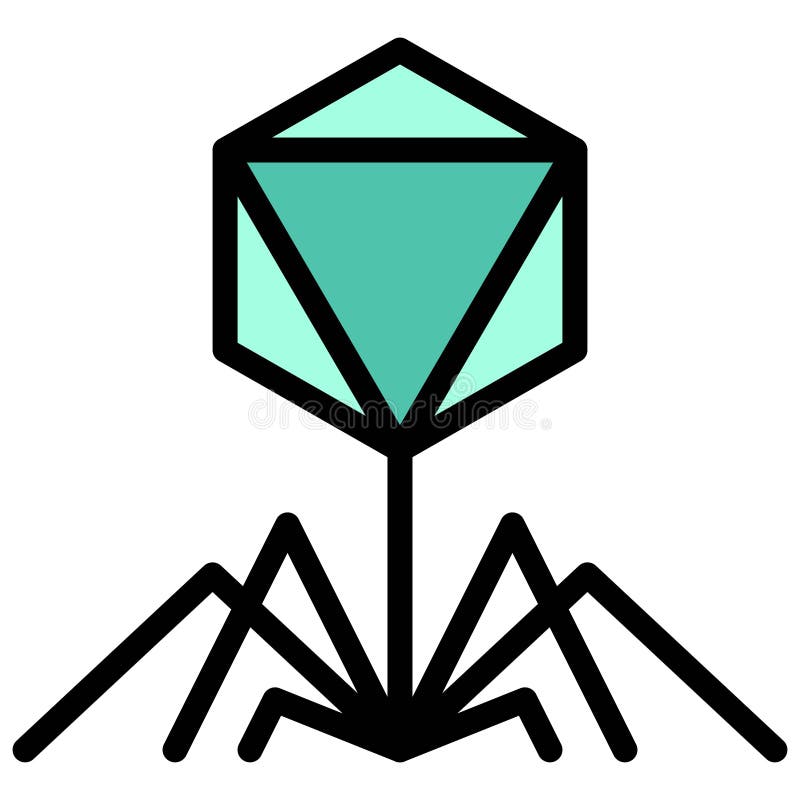 Bacteriophage Virus Vector Illustration, Filled Style Icon Stock Vector ...