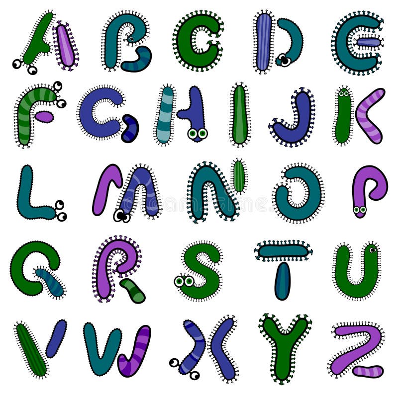 Bacterium Alphabet Stock Illustrations – 533 Bacterium Alphabet Stock ...