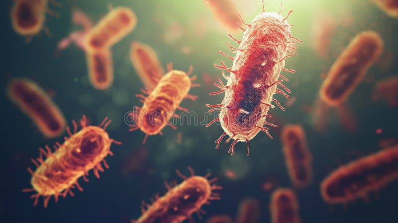 Bacterium Causing an Infection Stock Illustration - Illustration of ...