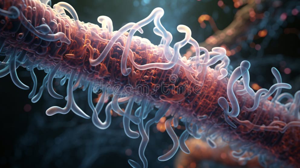 Detailed 3D Render of Helicobacter Pylori Bacterium for Medical ...