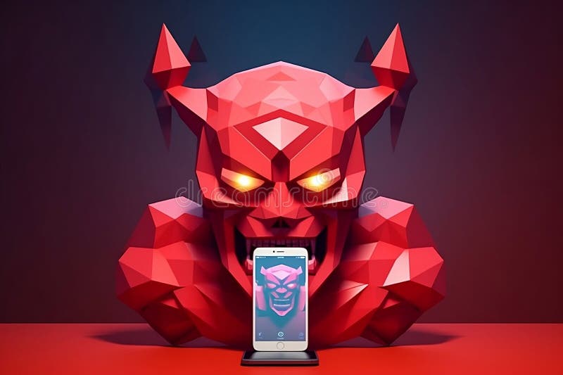 Bad Ai Controlling World with Devil with 3d Render Image Graphic ...