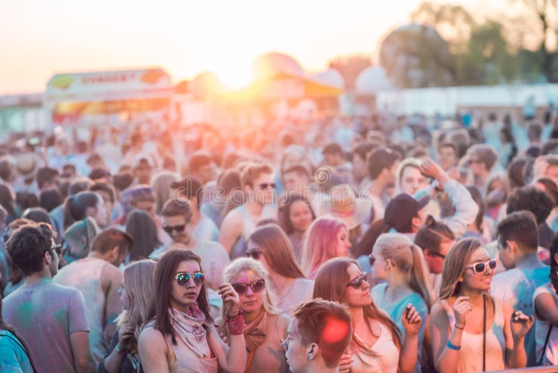 BAD AIBLING, GERMANY: Crowd in Front of a Stage on a Festival in Mai ...