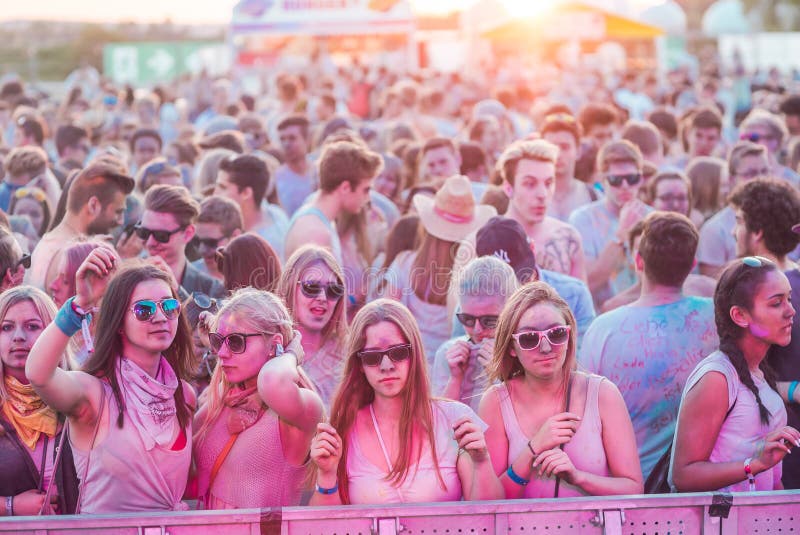BAD AIBLING, GERMANY: Crowd in Front of a Stage on a Festival in Mai ...
