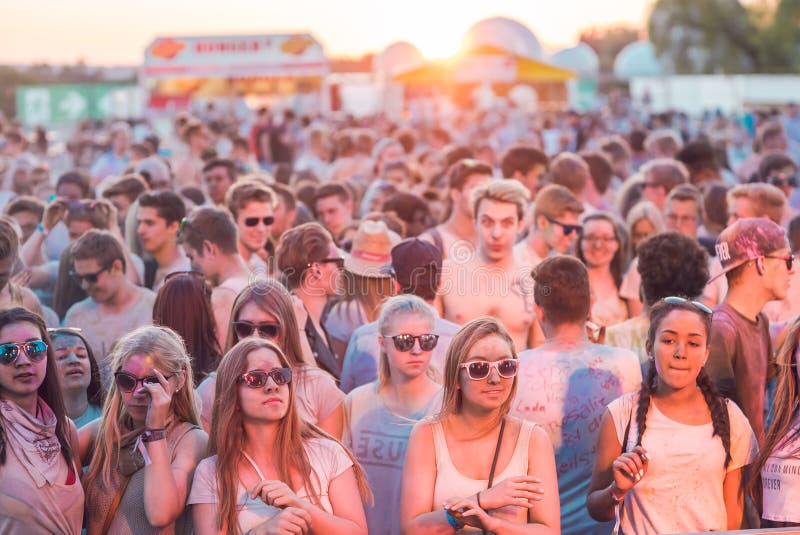 BAD AIBLING, GERMANY: Crowd in Front of a Stage on a Festival in Mai ...