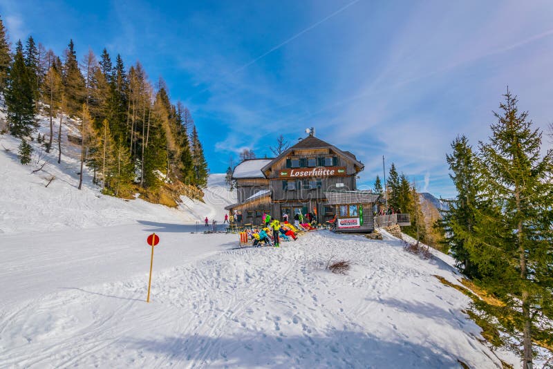 BAD AUSSEE, AUSTRIA, FEBRUARY 11, 2017: View of the Main Square of Bad ...