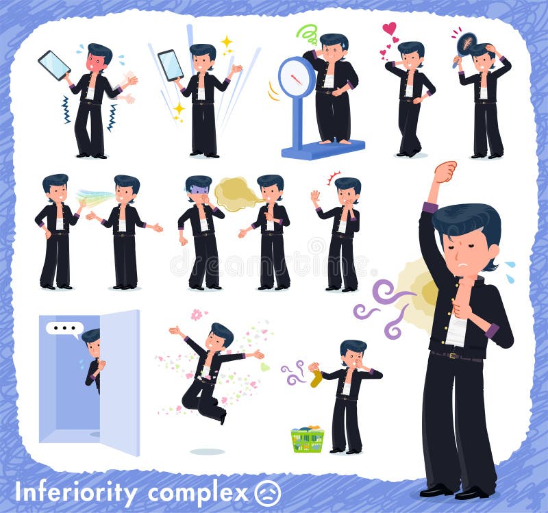 Flat Type Bad Student Boy_complex Stock Vector - Illustration of hair ...