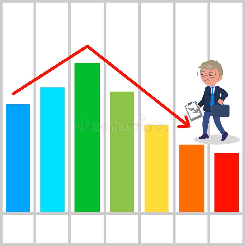 Bad business chart vector stock vector. Illustration of management ...