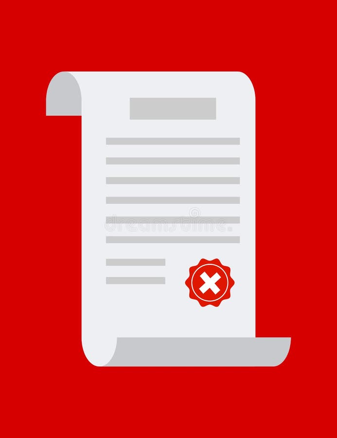 Bad Certificate Illustration. Vector Illustration Stock Vector ...